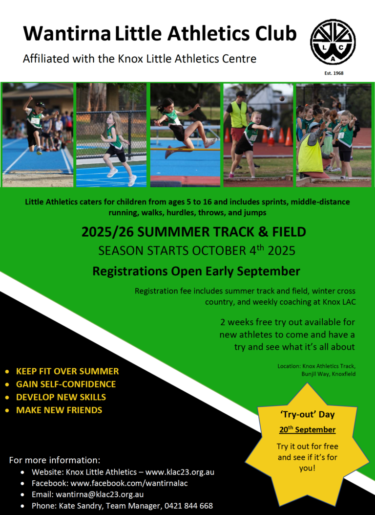 Wantirna Little Athletics Club | FAMILY FUN & FITNESS